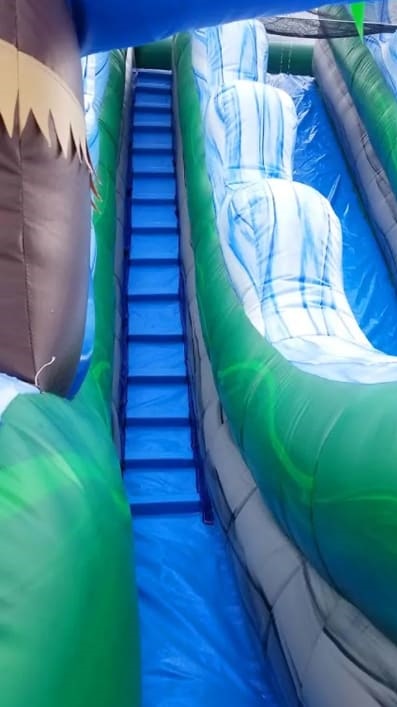 22 Foot Tall Tropical LOG Dual Lane Water Slide & Slip n Slide Combo ...